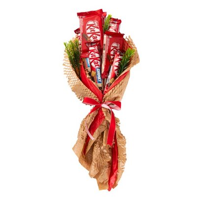 Buquê Namorada de Chocolates Kit Kat | Giuliana Flores