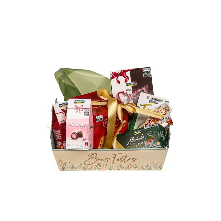 Cesta de Natal Doce Surpresa Chocotone | Giuliana Flores