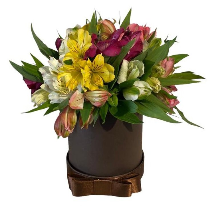 Box Pequena com Flores Coloridas | Giuliana Flores